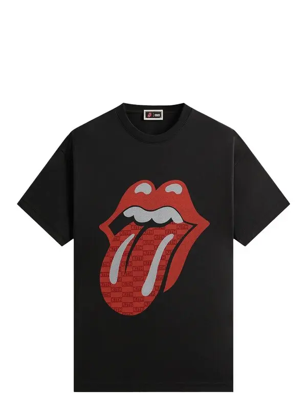 Kith For The Rolling Stones Monogram Tongue Tee - Black
