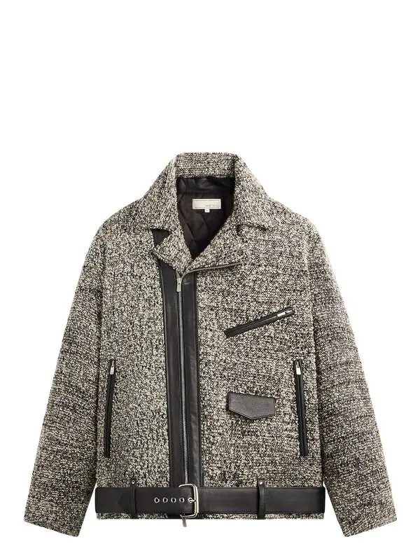 Kith Kin Plush Boucle Brian Moto Jacket - Black