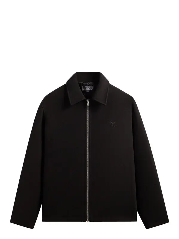Kith Felted Jersey Lane Coaches Jacket - Black