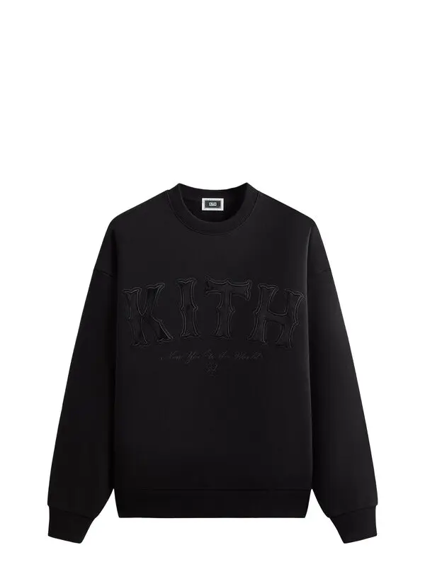Kith Arched Logo Crewneck - Black