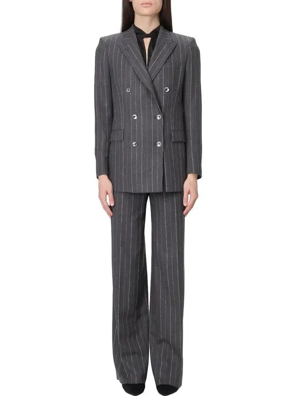 Tagliatore Striped Double-breasted Suit - Charcoal