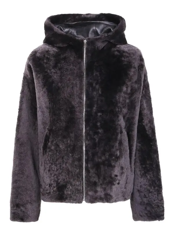 YVES SALOMON Fur Coat - Dark