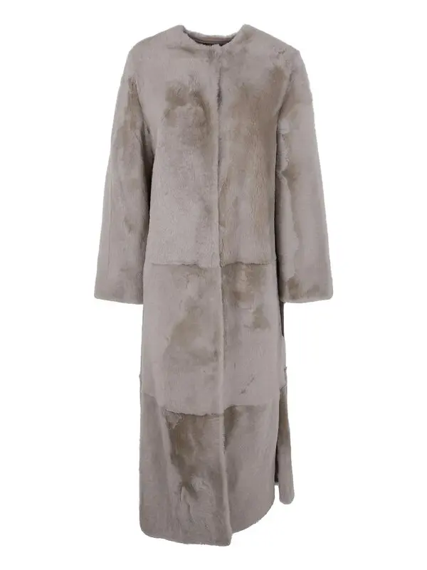 YVES SALOMON Fur Coat - Beige