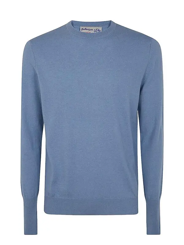 BALLANTYNE Crewneck Sweater - Gnawed Blue