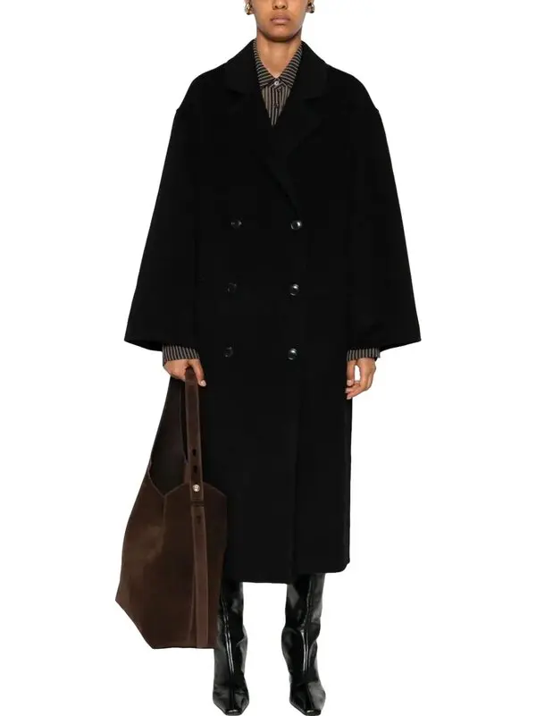Loulou De Saison Double Breasted Coat - Black