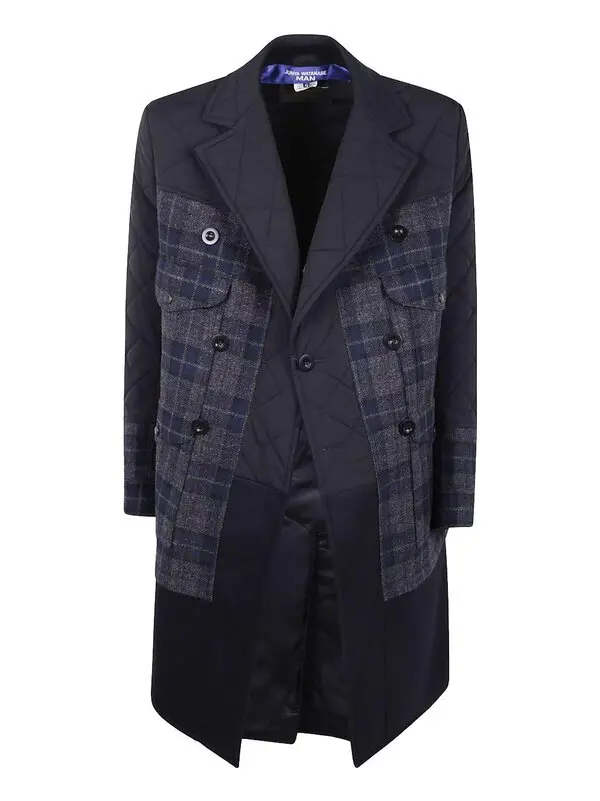 Junya Watanabe Patchwork Coat - Navy