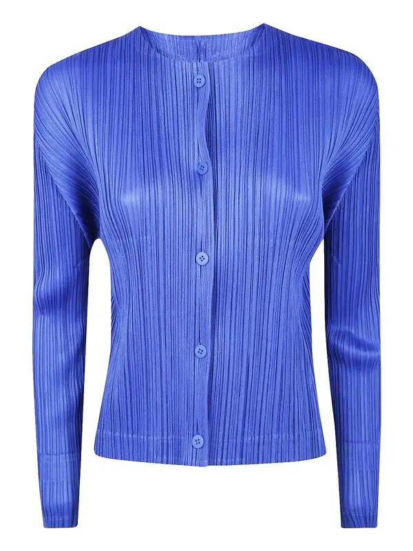 Issey Miyake Pleated Sweater - Blue