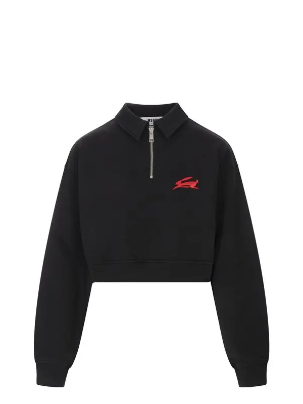 MSGM Cropped Sweatshirt - Black