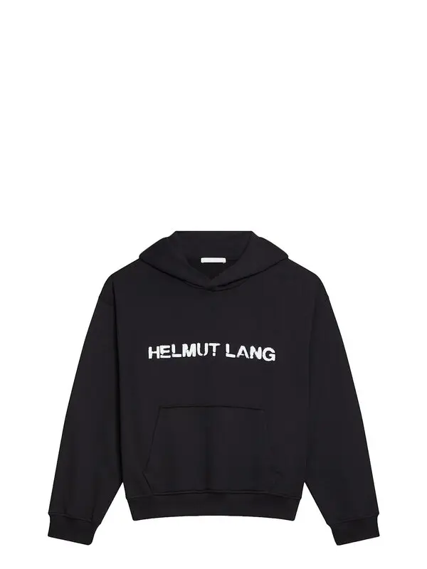 Helmut Lang Relaxed-fit Stencil Cotton Hoodie - Black - 00