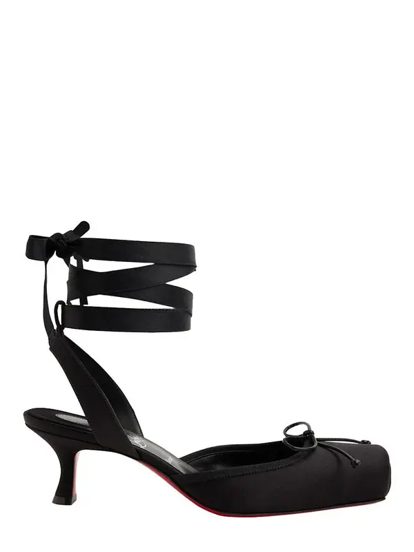 CHRISTIAN LOUBOUTIN 55mm Cassia Lace-up Ballet Pumps - Black