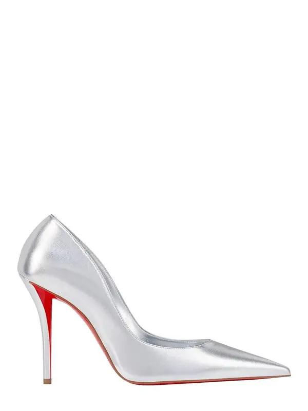 CHRISTIAN LOUBOUTIN 100mm Miss Z Leather Pumps - Silver