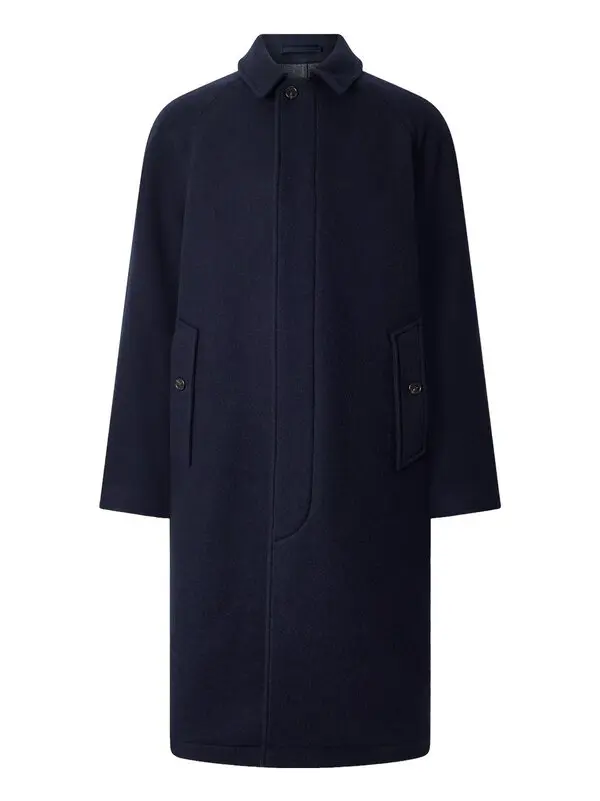 Thom Sweeney Virgin Wool And Cashmere-blend Coat - Blue