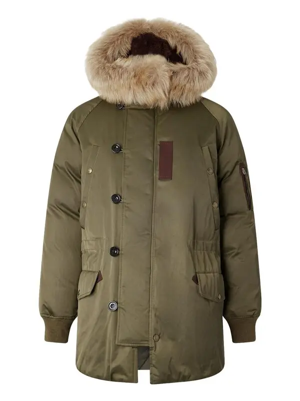 Ralph Lauren Shearling-trimmed Down Jacket - Green