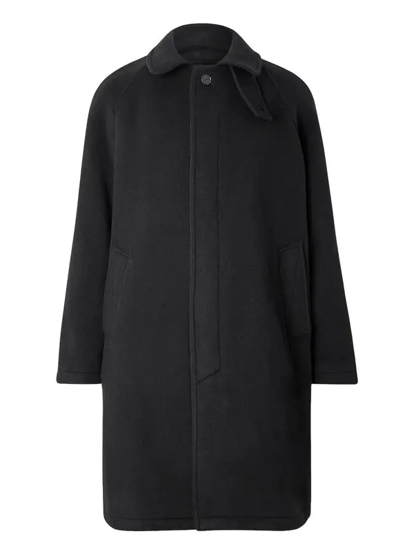 MFPEN Accession Brushed Recycled-wool Coat - Black