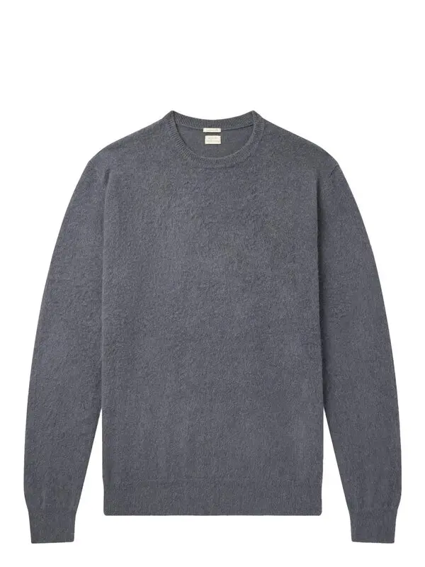 Massimo Alba Kane Brushed Cashmere Sweater - Gray