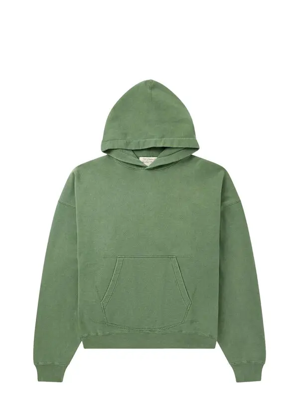 REMI RELIEF Cotton-jersey Hoodie - Green