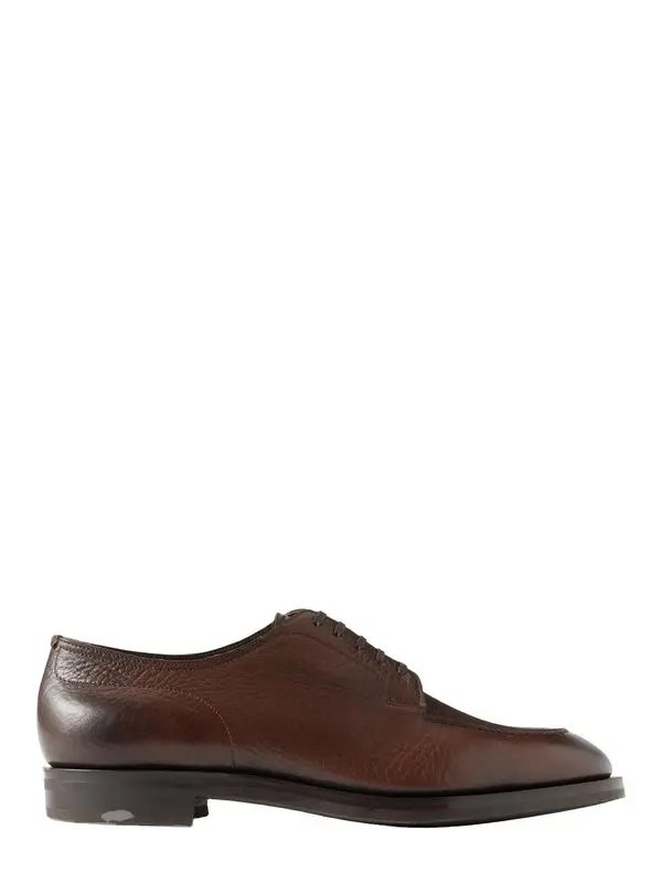EDWARD GREEN Dover Full-grain Leather Derby Shoes - Brown