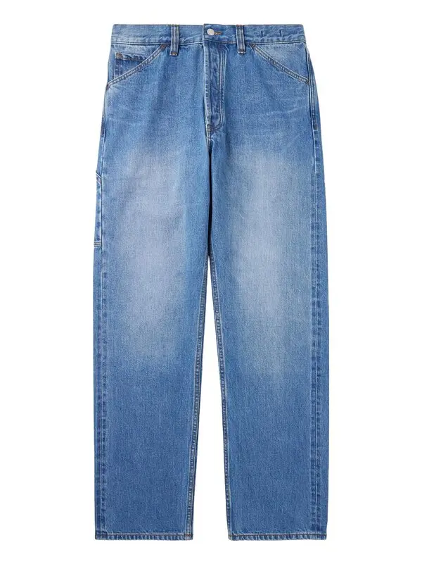 DRAKE'S Straight-leg Selvedge Jeans - Blue