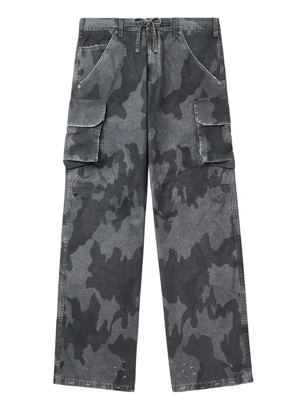 424 Straight-leg Camouflage-print Trousers - Black