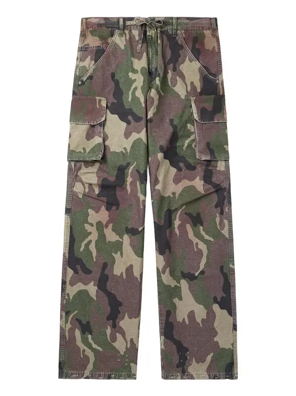 424 Straight-leg Camouflage-print Cargo Trousers - Green