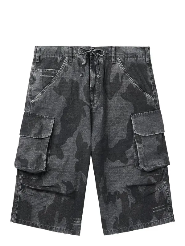 424 Straight-leg Cotton-ripstop Shorts - Black
