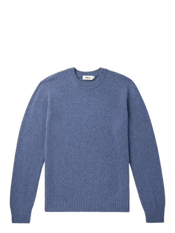 Altea Wool And Cashmere-blend Sweater - Blue