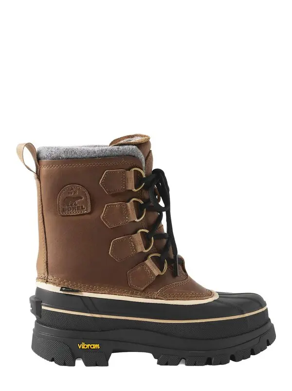 Sorel Caribou Horizon Fleece-trimmed Gore-tex Ankle Boots - Brown