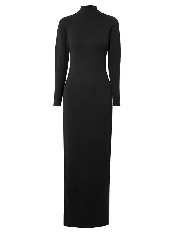 SKIMS Smooth Layers Turtleneck Long Dress - Black
