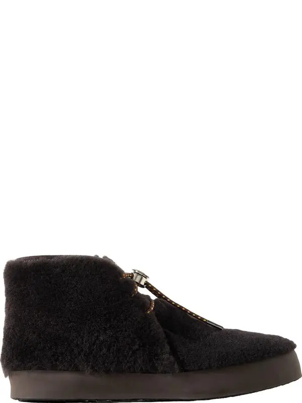 Le Monde Beryl Desert Shearling Ankle Boots - Brown