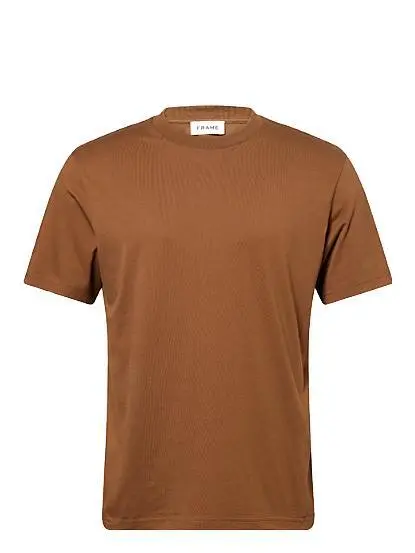 FRAME Regular-fit Crewneck Cotton-jersey T-shirt - Caramel