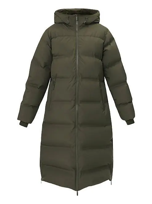 Sweaty Betty Nimbus Longline Waterproof Shell-down Puffer Coat - Nori Green