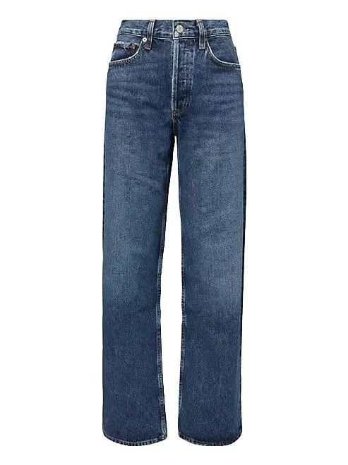 AGOLDE Arc Wide-leg Denim Jeans - Short Wave (dk Ind)