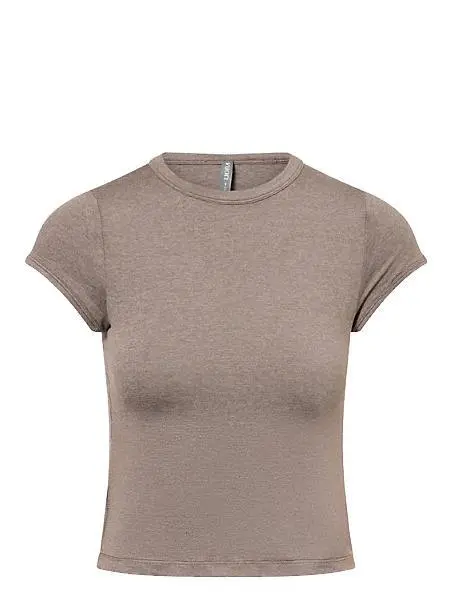 Vuori Halo Baby Cap-sleeve Stretch-woven T-shirt - Chia Heather