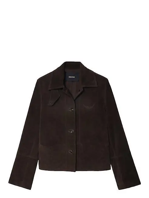 Zadig&Voltaire Lessa Suede Jacket - Dark Chocolate