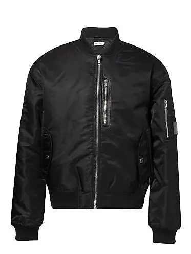 BELIER Padded Long-sleeve Nylon Bomber Jacket - Black