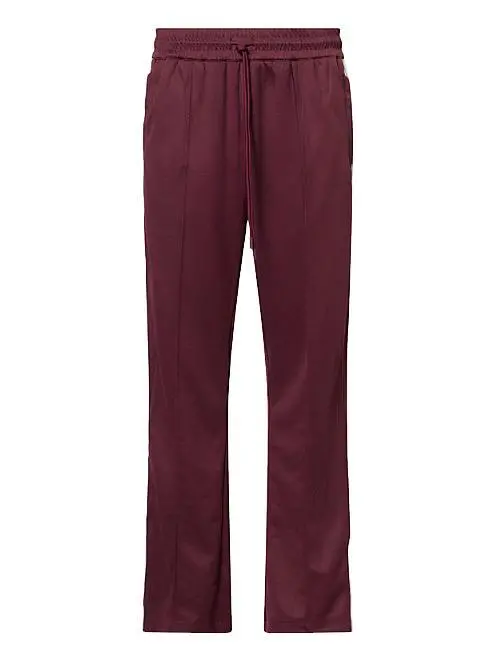 THE COUTURE CLUB Tape Mesh Straight-leg Woven Jogging Bottoms - Burgundy