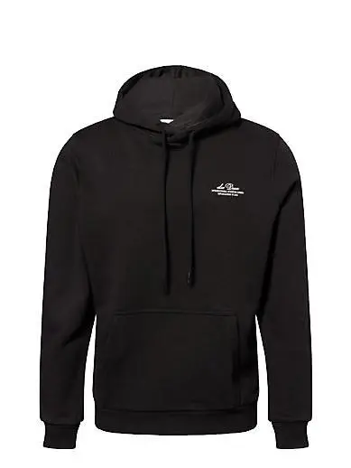 LES DEUX Ben Globe Cotton-jersey Hoody - Black