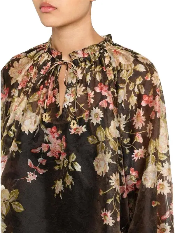 Sea Jolie Floral Long-sleeve Blouse - Multi