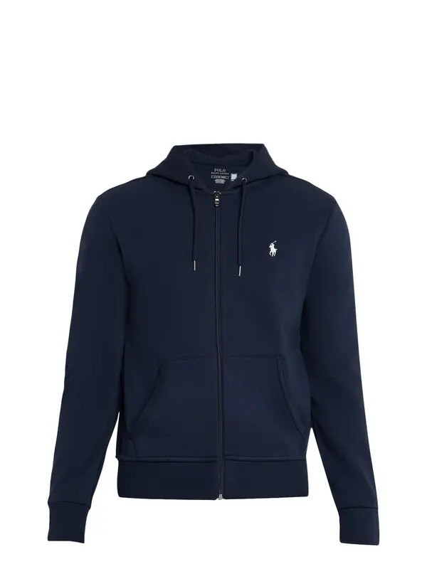 Ralph Lauren Double-knit Full-zip Hoodie - Aviatr Nvy