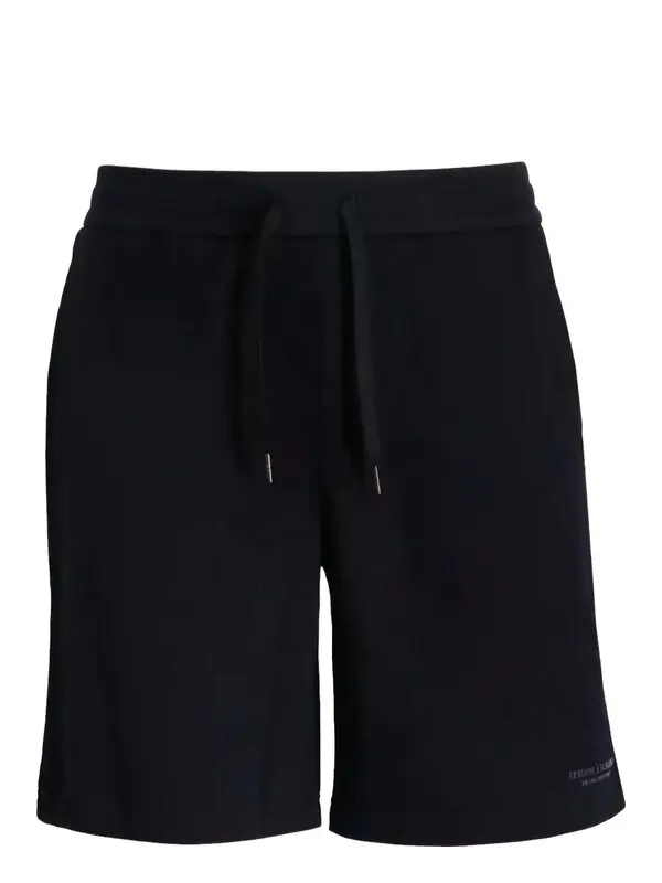 Armani Exchange Logo Drawstring Shorts - Black