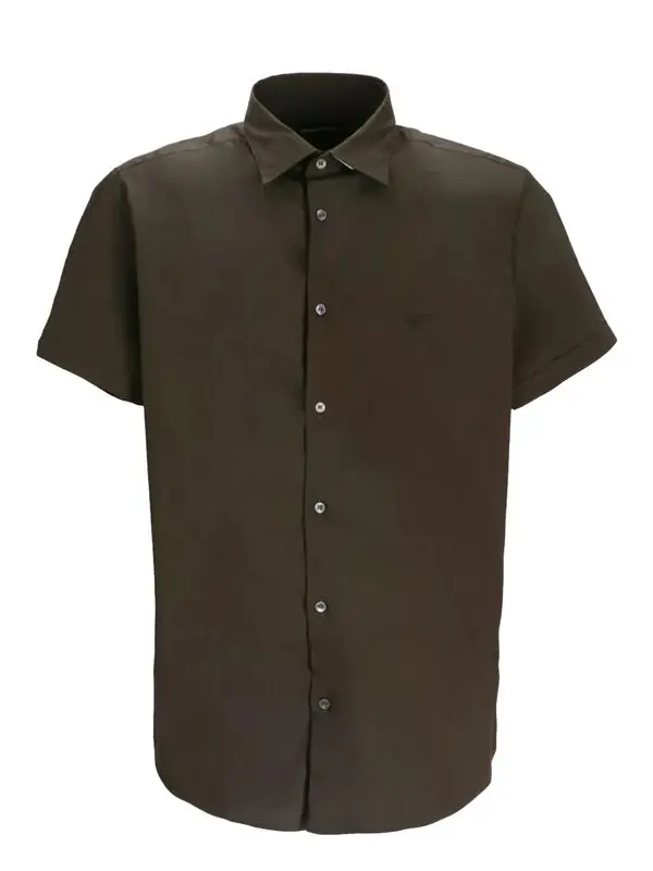 Emporio Armani Buttoned Short-sleeve Shirt - Green