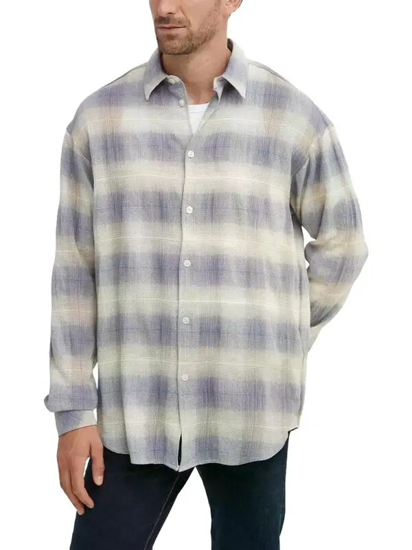 SAMSOE SAMSOE Checked-pattern Shirt - Blue