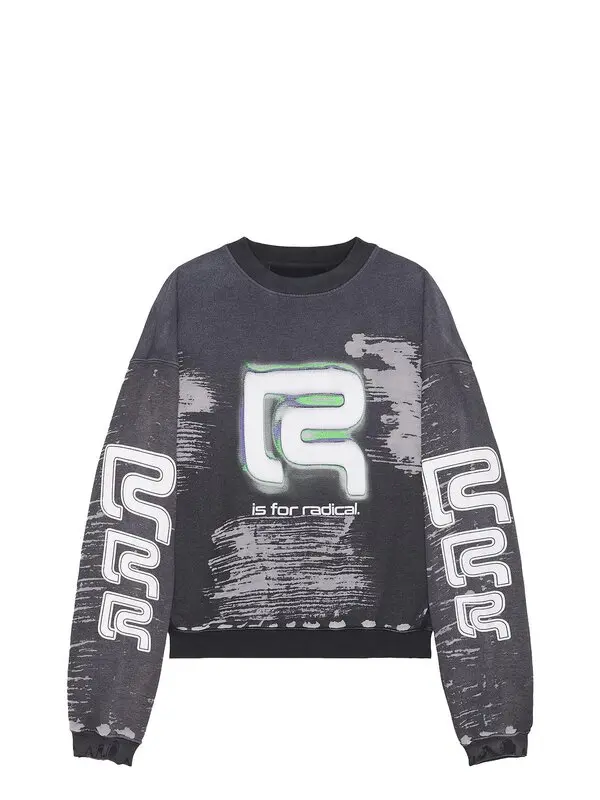 RRR123 Origins Cva Crew Neck Sweatshirt - Mechanic Black