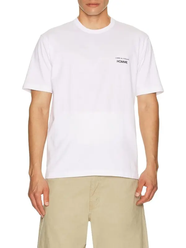 Comme Des Garçons Logo Tee - White
