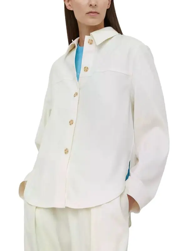SAMSOE SAMSOE Buttoned Long-sleeve Shirt - Neutrals