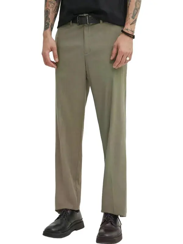 SAMSOE SAMSOE Buttoned-pocket Tailored Trousers - Green
