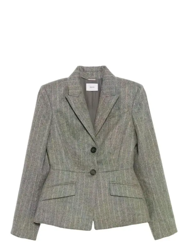 Erdem Striped Single-breasted Blazer - Grey