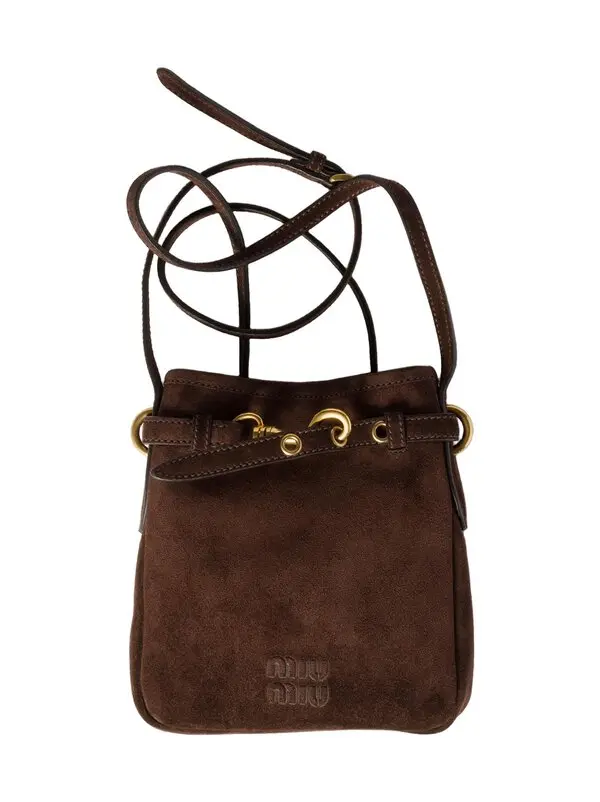 Miu Miu Suede Pouch - Dark Brown