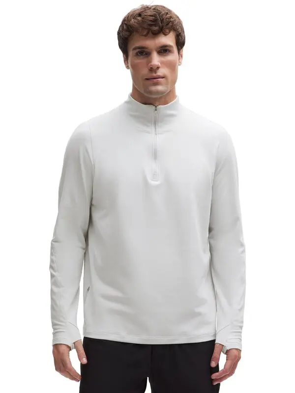 Lululemon Rulu Fleece Half-zip Long-sleeve Shirt - Vapor