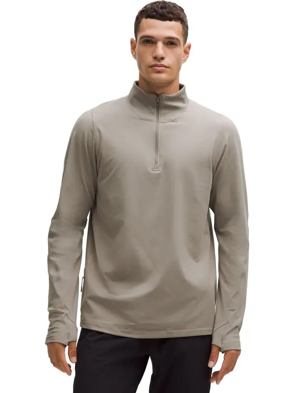 Lululemon Rulu Fleece Half-zip Long-sleeve Shirt - Warm Ash Grey